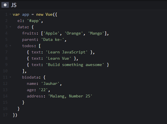 Tutorial Vue Js - Cara Melakukan Perulangan Menggunakan V-FOR