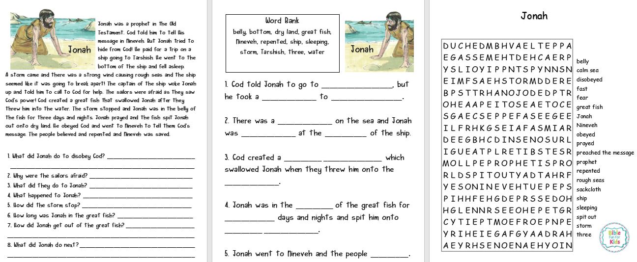 Jonah and the Fish | Bible Fun For Kids