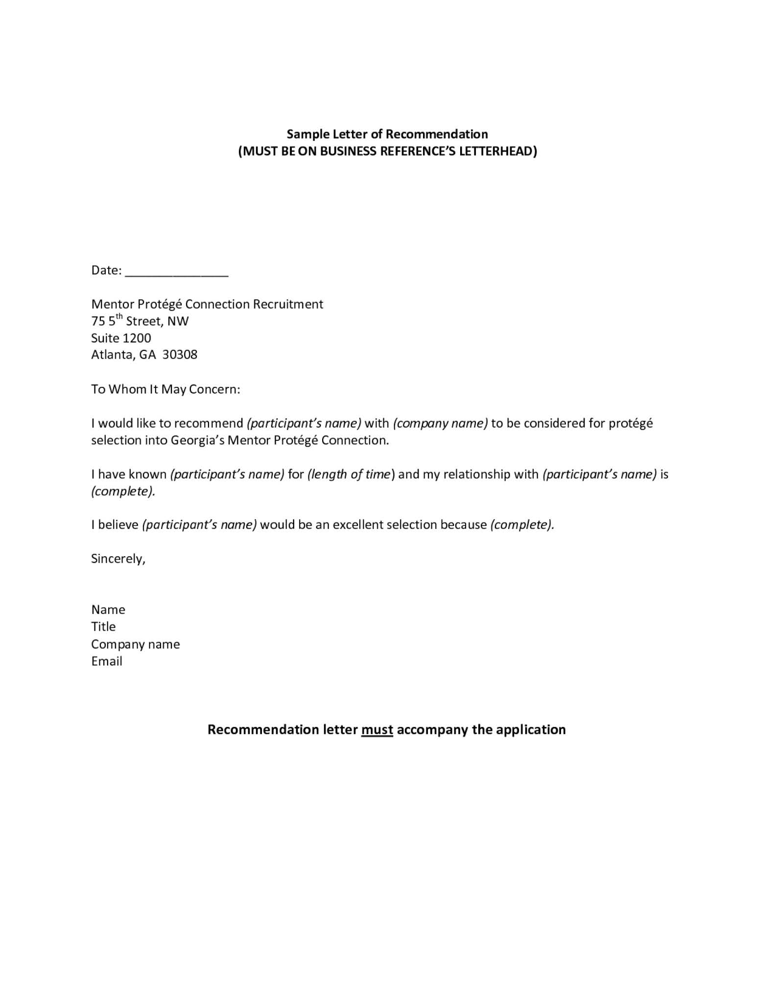 Business Letter Template With Subject Line - Birthday Letter