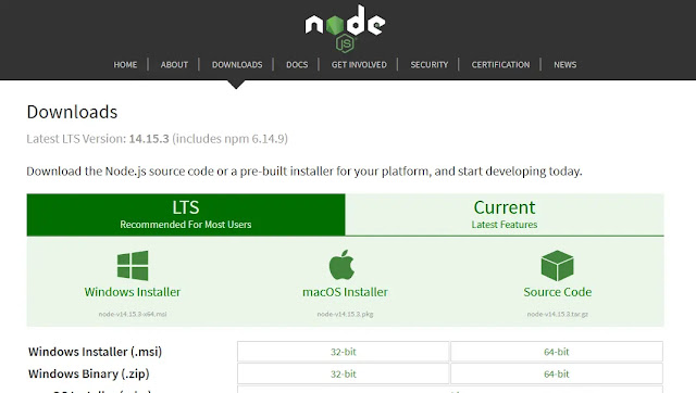 Tutorial Instalasi NPM dan Node.js di Windows - Awonapa - Website dan Blogging