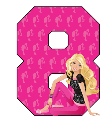 Kits imprimibles gratis : Números Barbie para imprimir