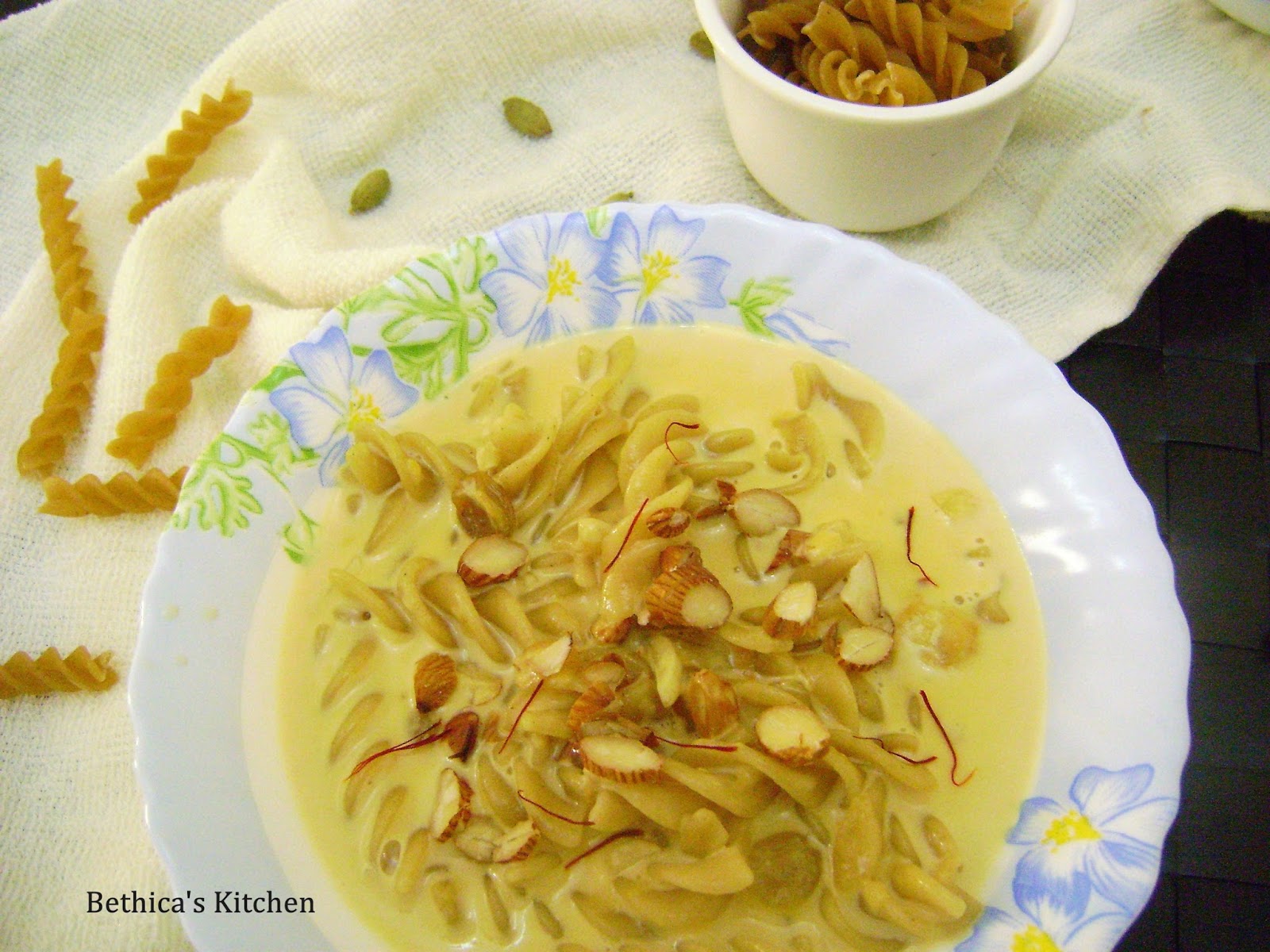 Bethica's Kitchen Flavours: Pasta Kheer (Pudding)