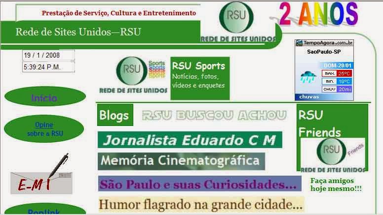 A história da Rede de Sites Unidos - RSU - Portal E5
