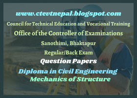Mechanics of Structure - 4th Semester Question Papers CTEVT | Diploma ...