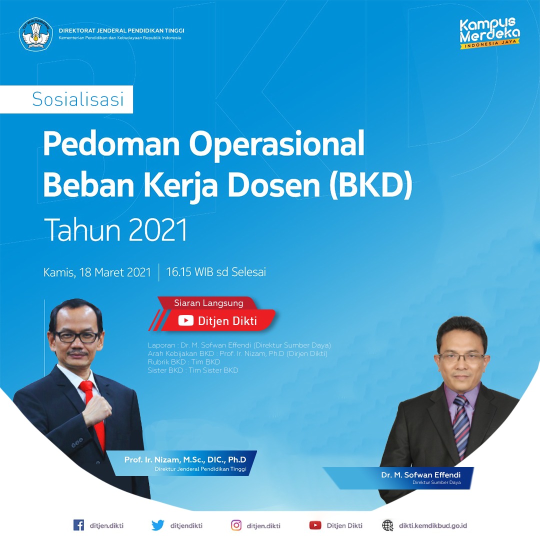 Sosialisasi Pedoman Operasional Beban Kerja Dosen (BKD) Tahun 2021