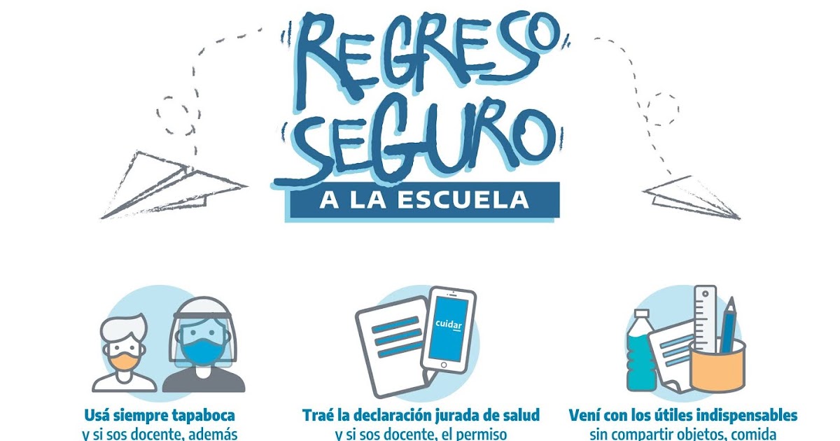 Afiche sobre el regreso seguro a la escuela: