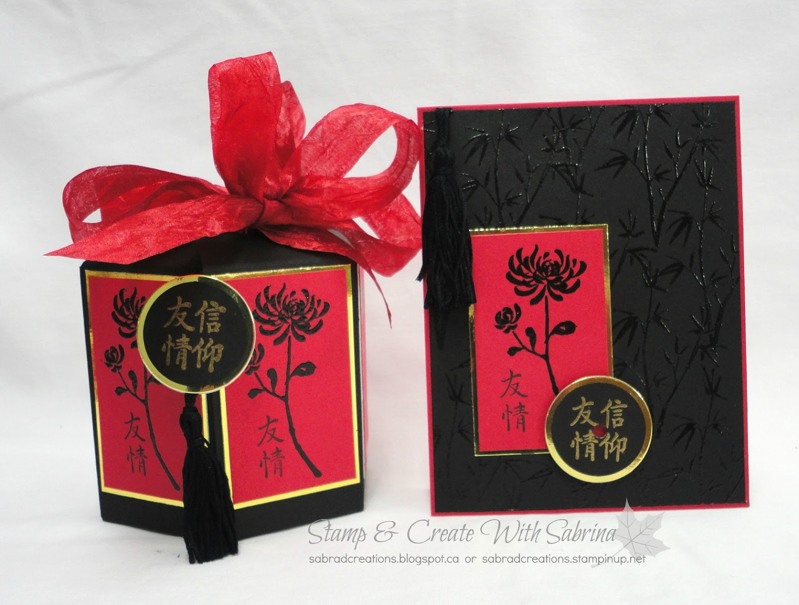 Stamp & Create With Sabrina: Artistically Asian Card & Gift Box - Real ...
