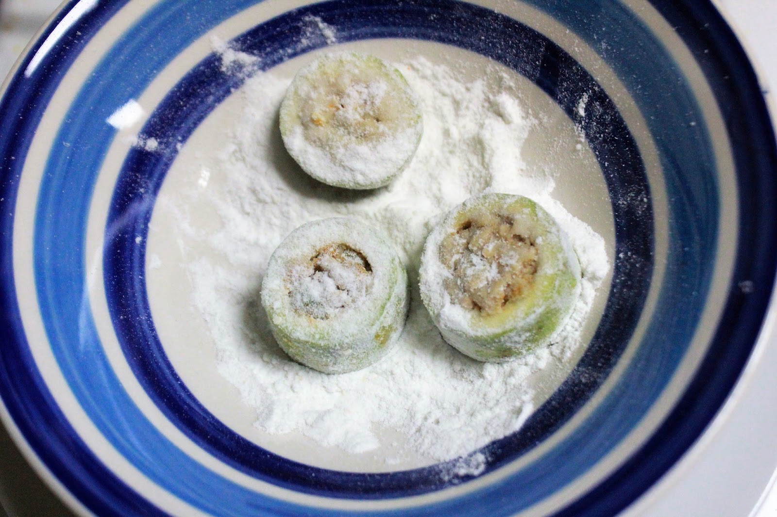 Bethica's Kitchen Flavours: Batter Fried Stuffed Baby Marrow