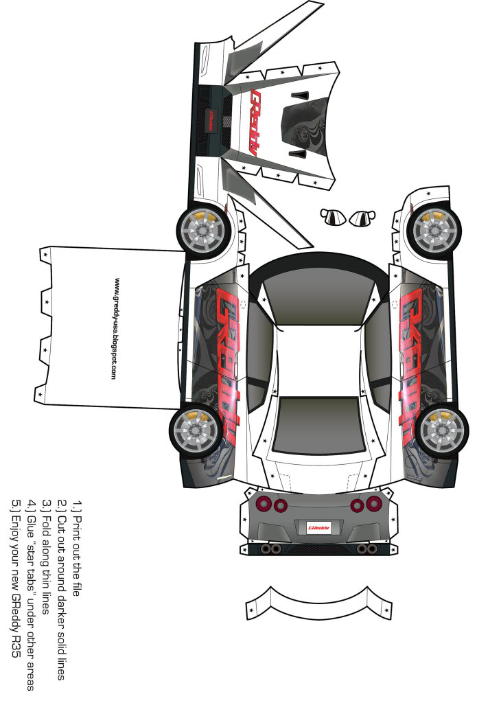 SP. Papel Modelismo: PaperCraft - R35 GTR