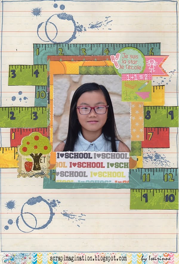 Scrapimagination: 2 Pages de scrap - rentrée des classes part 1