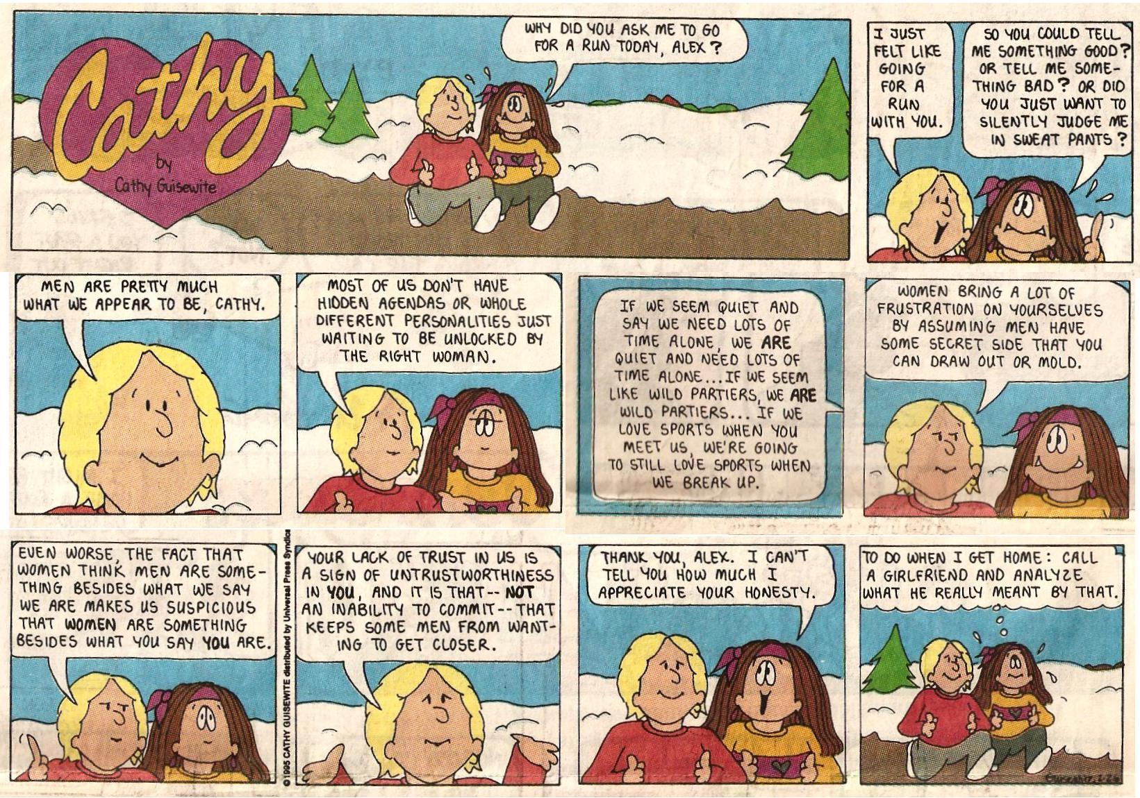 Sunday Comics Debt: Weird Romance: Cathy & Alex