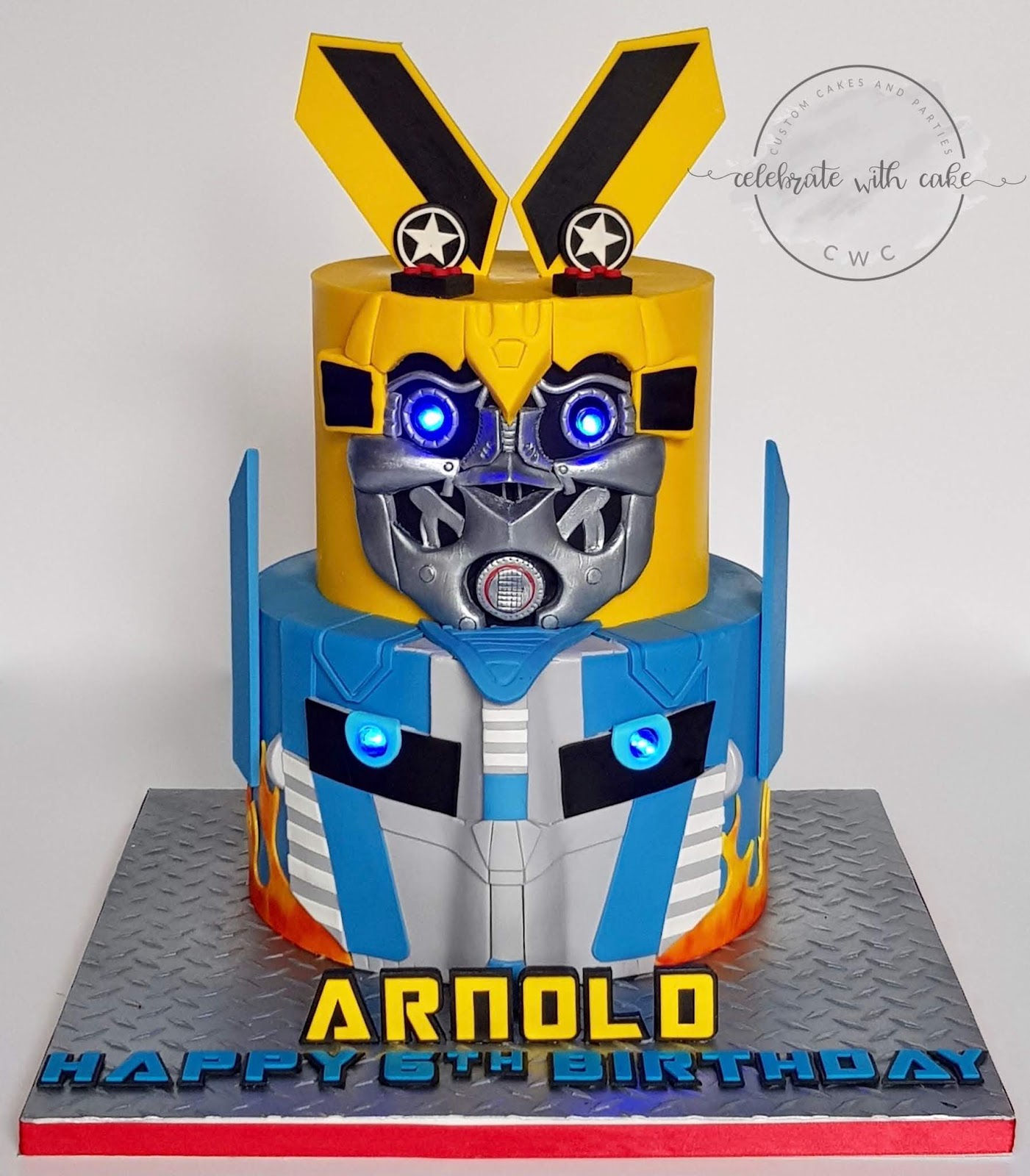 Bumblebee Transformer Cake