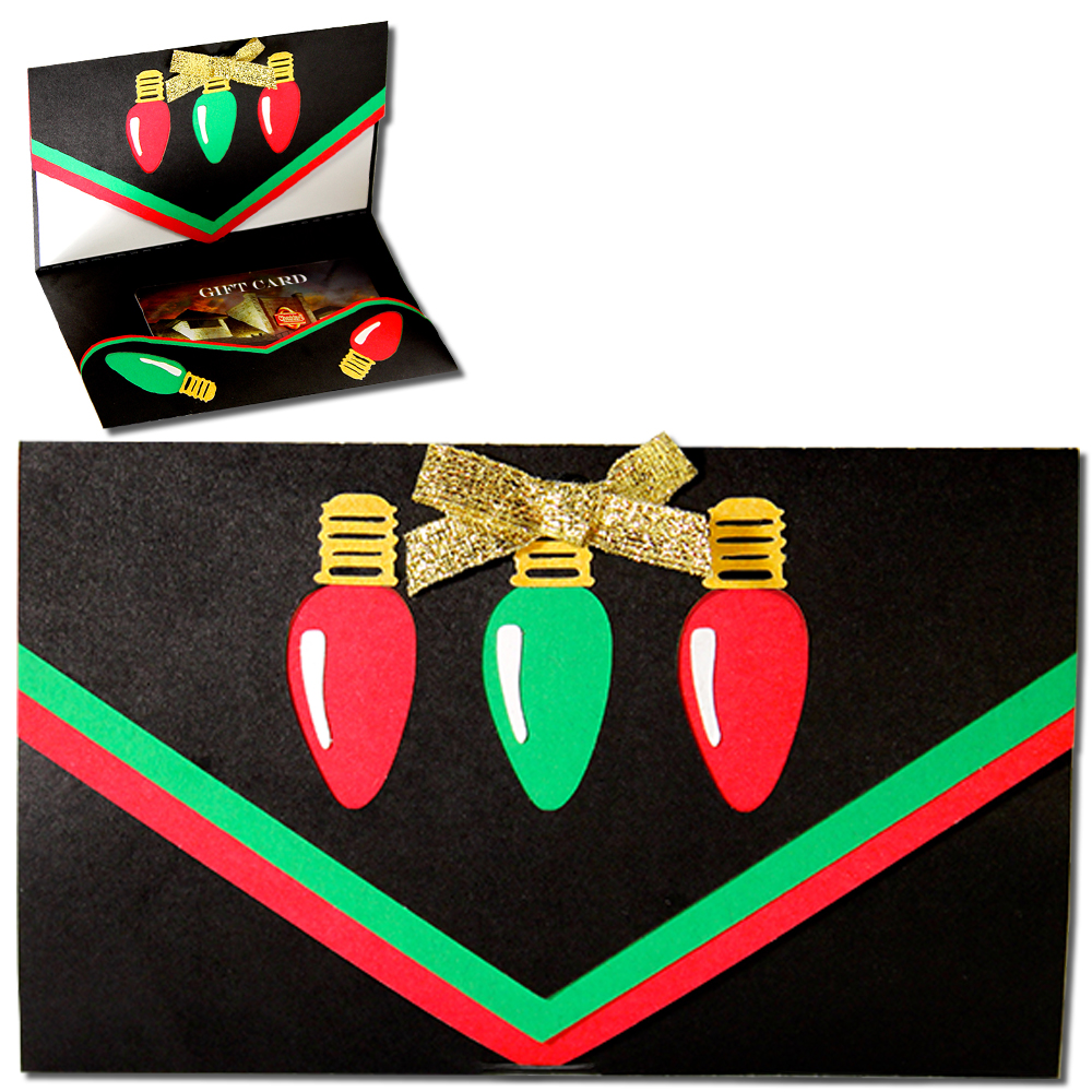 JMRush Designs: Christmas Light Bulbs Card