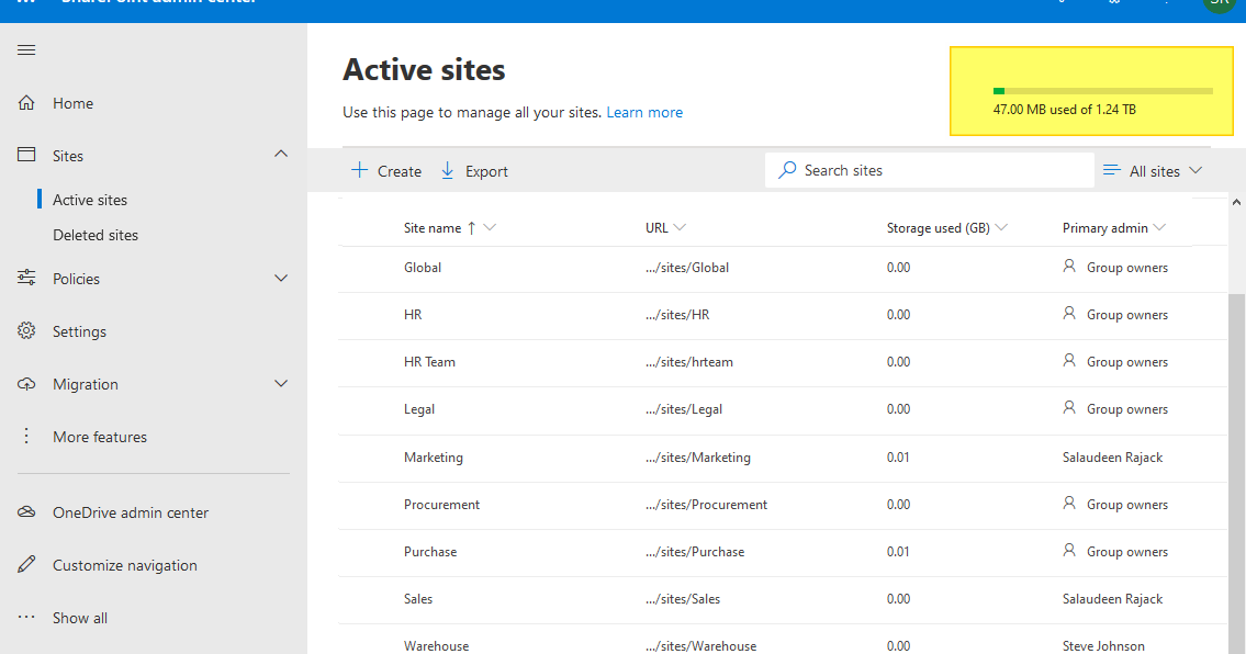 Office 365: Managing Site Storage Limits in SharePoint Online ...