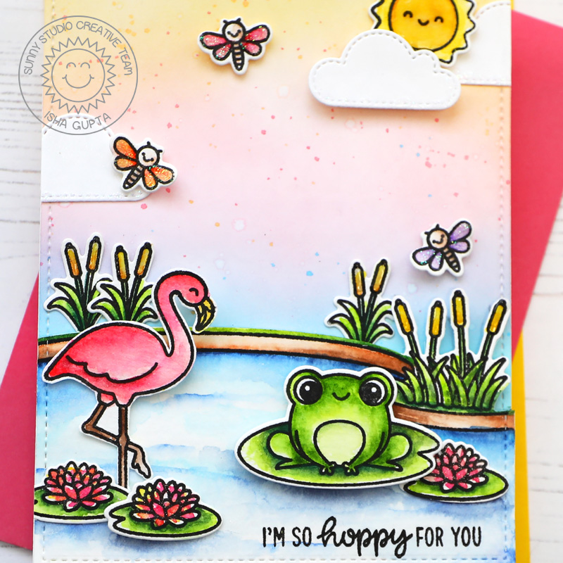 Sunny Studio: Feeling Froggy Cards with Kavya and Isha