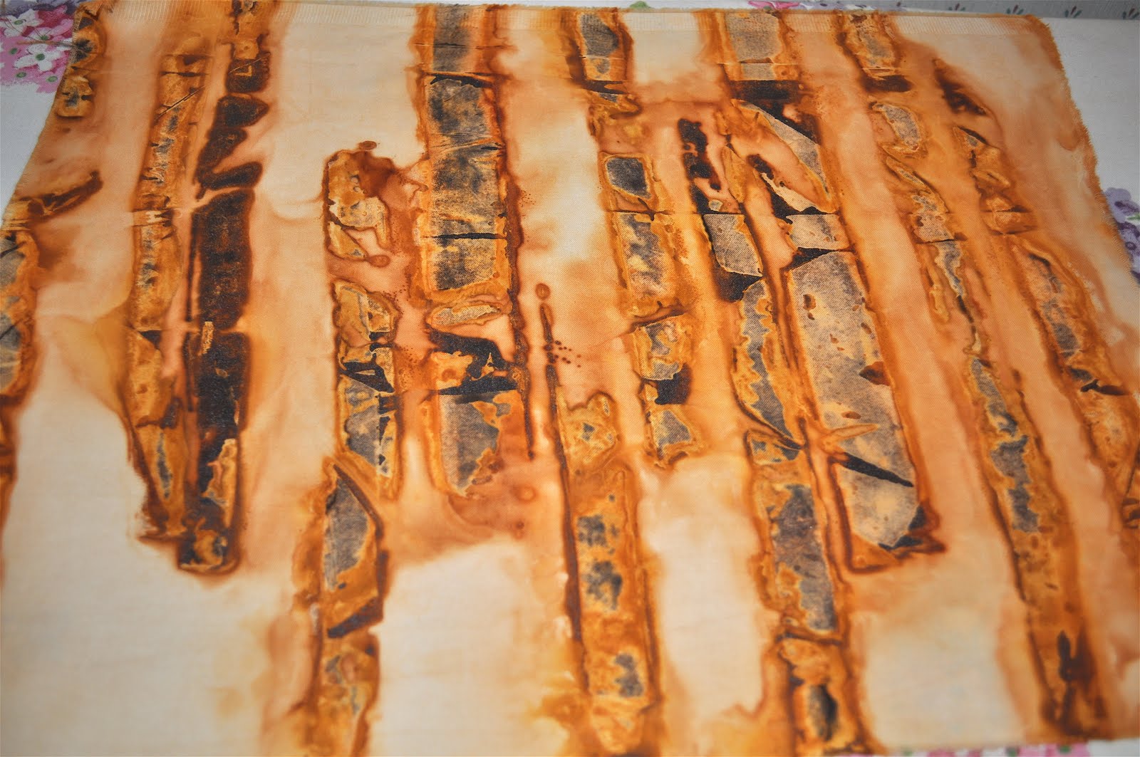 Making Art: Rust Dyeing Fabric