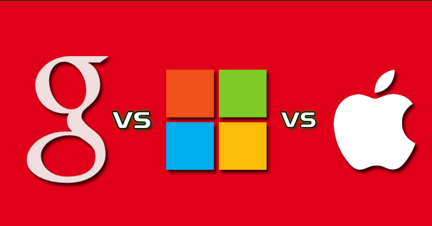 Google vs Microsoft vs Apple