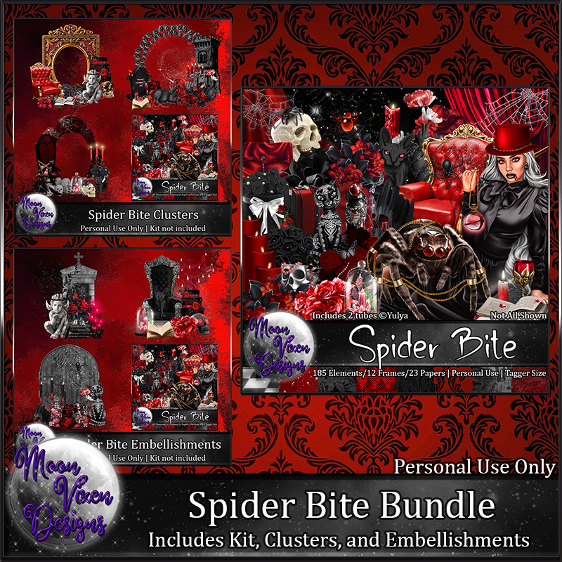 Moon Vixen Designs: Spider Bite Clusters, Embellishments, and Bundle