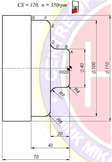 Machining: Fanuc G71 G72 Roughing Cycle and G70 Finishing Cycle