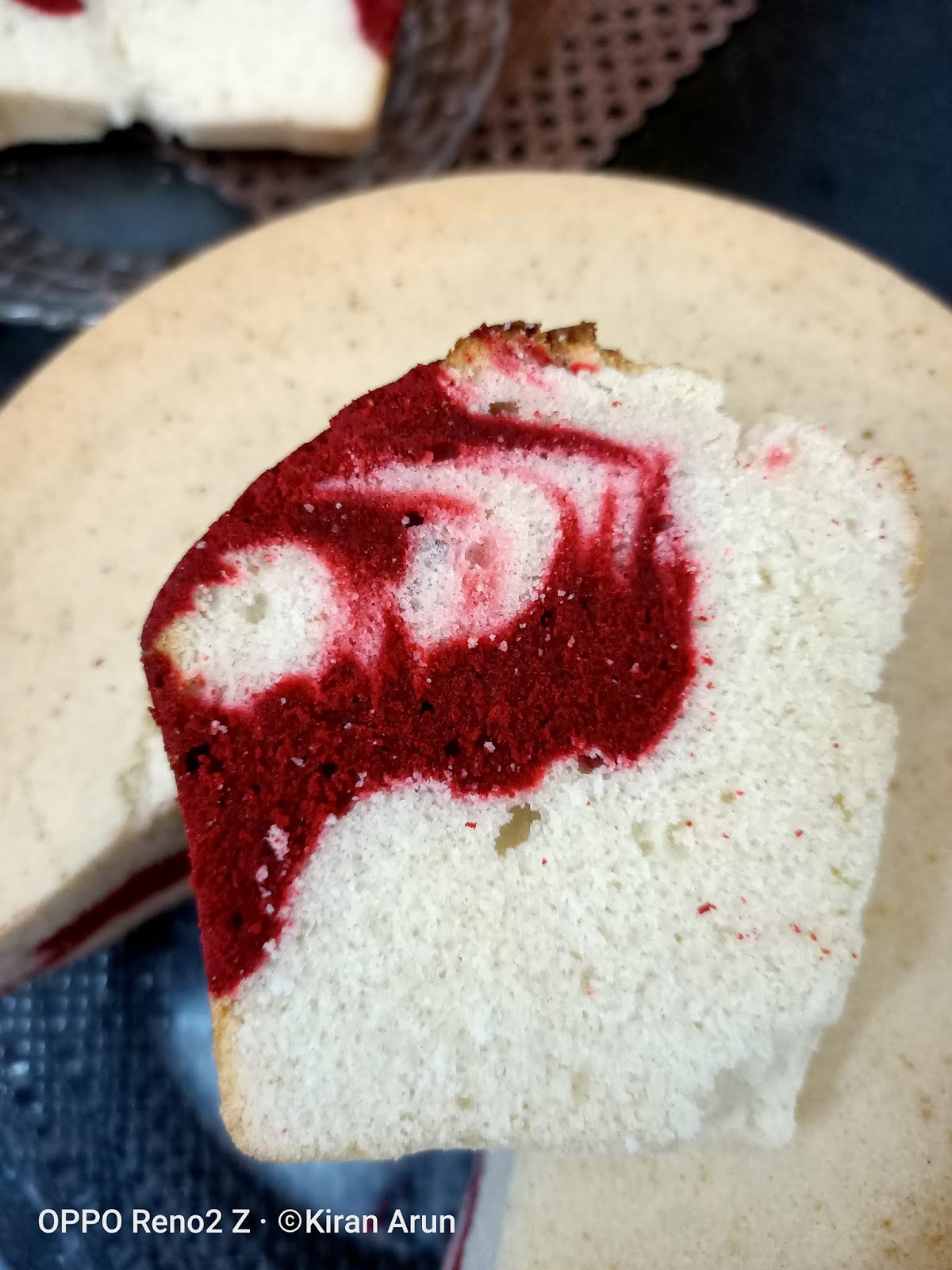 Red velvet marble cake