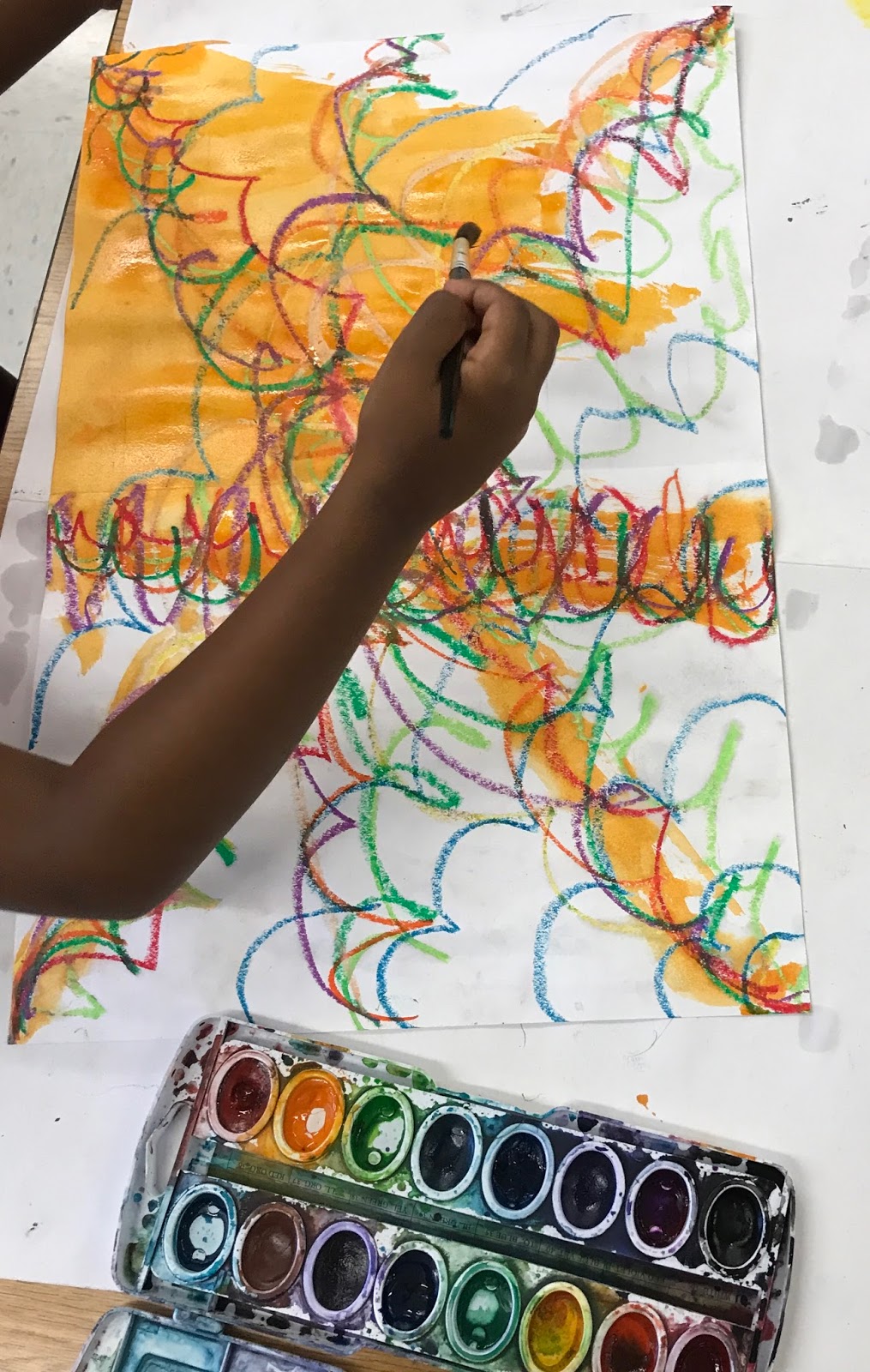 Harrington Art Class, Chelmsford: First Grade Line Exploration