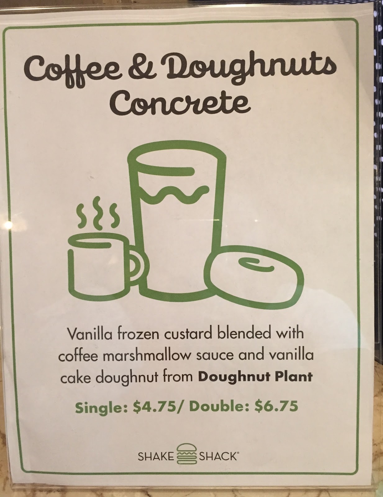 Coffee & Doughnuts Concrete From Shake Shack / シェイクシャックのコーヒー&ドーナツ ...