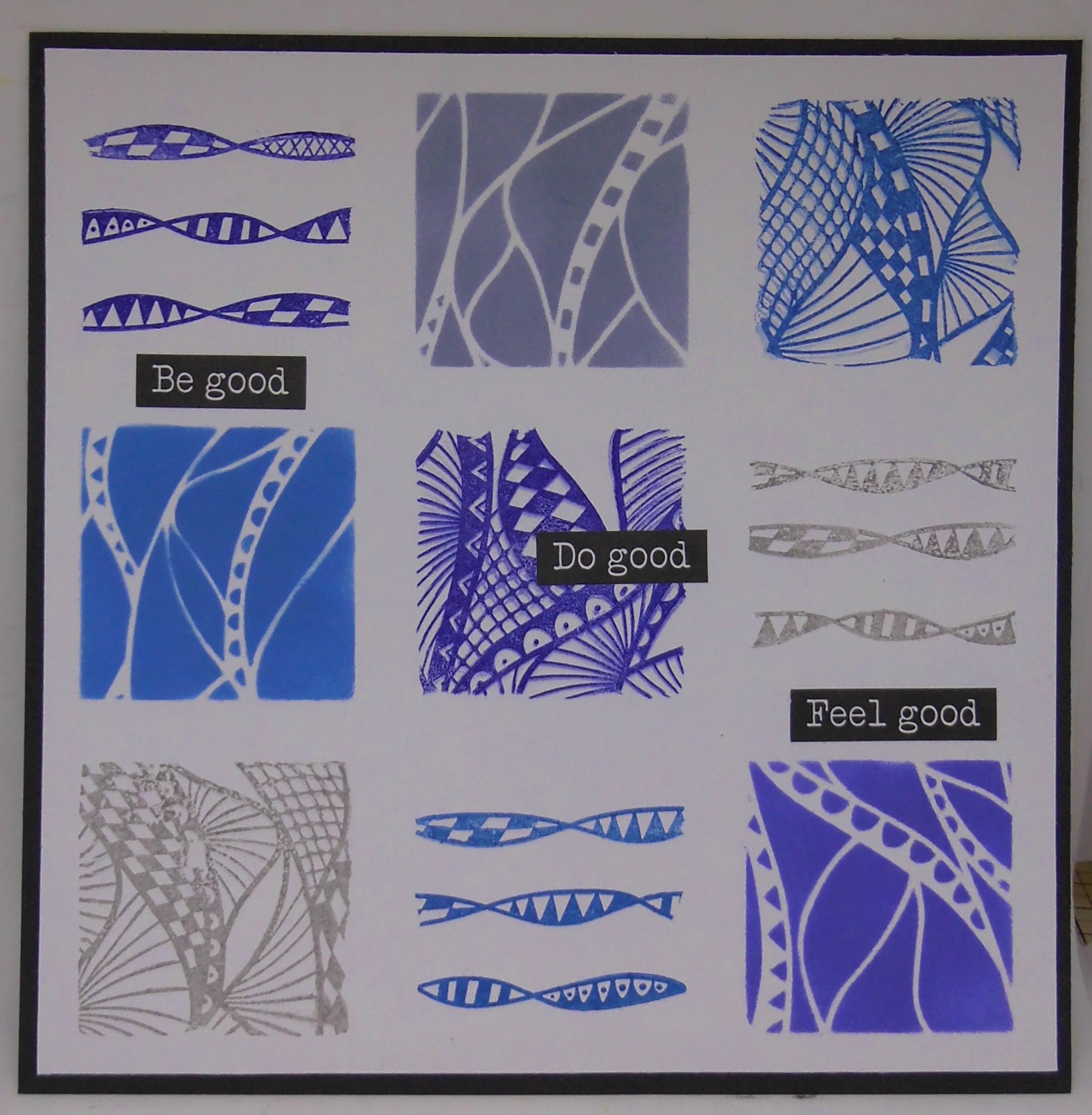 Sarah's Craft Shed: Large stamps through a Stencil