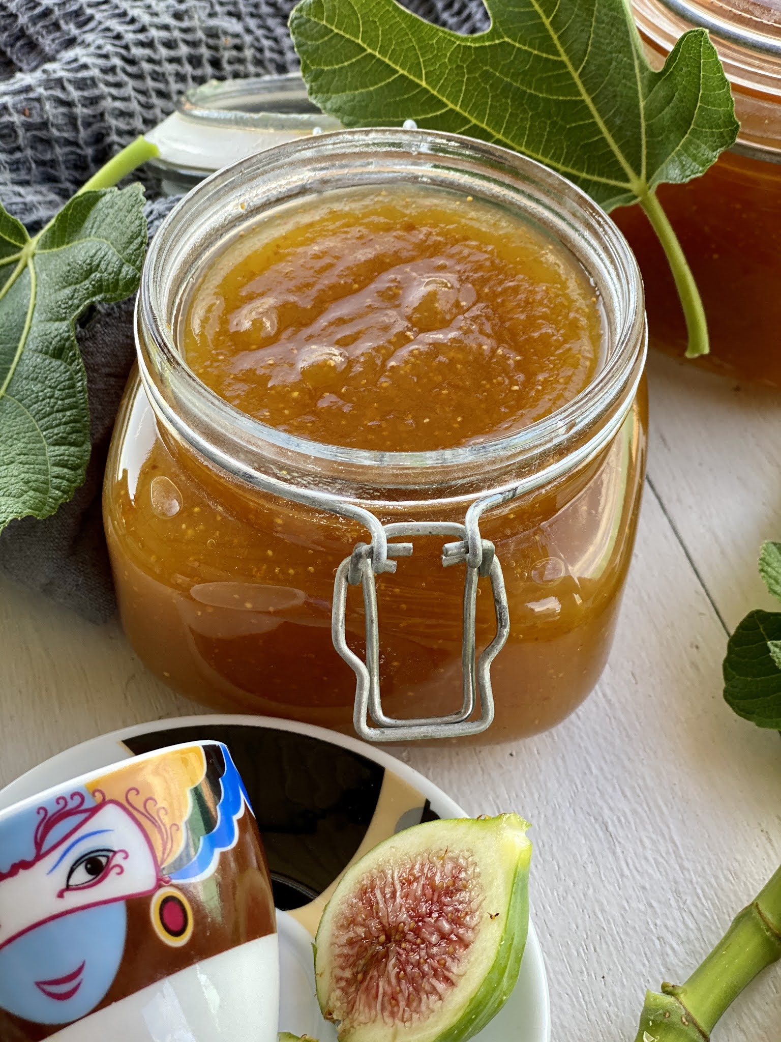 Mermelada de higos blancos frescos y canela