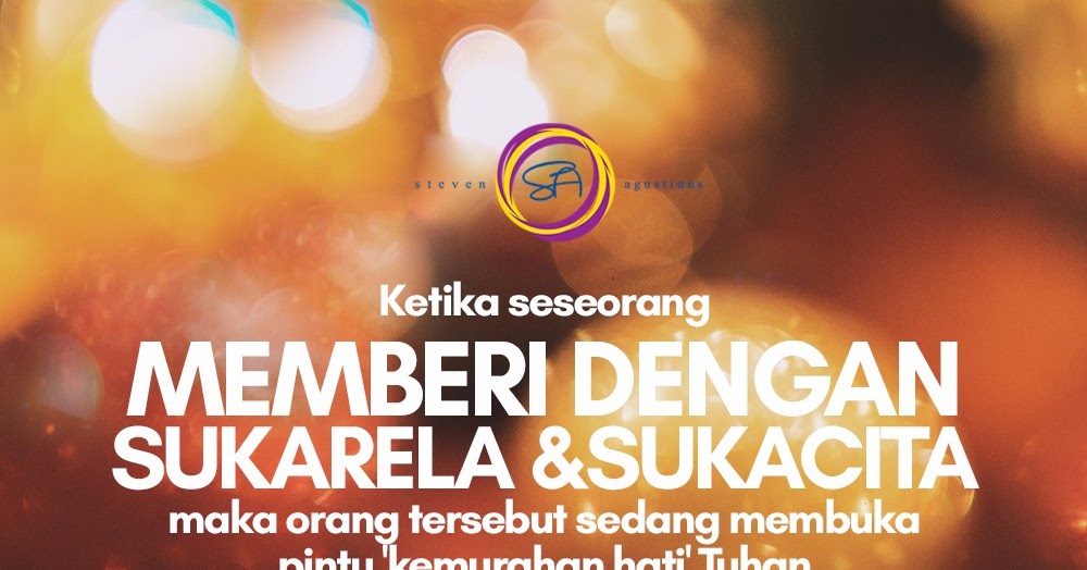 Memberi Dengan Sukarela