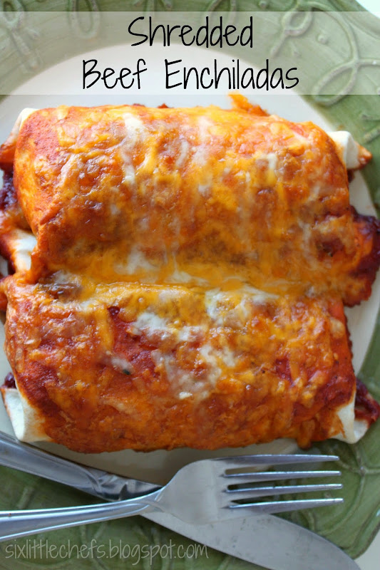 Six Little Chefs: Shredded Beef Enchiladas