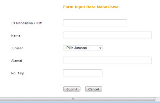 Membuat From input data dengan PHP dan MYSQL