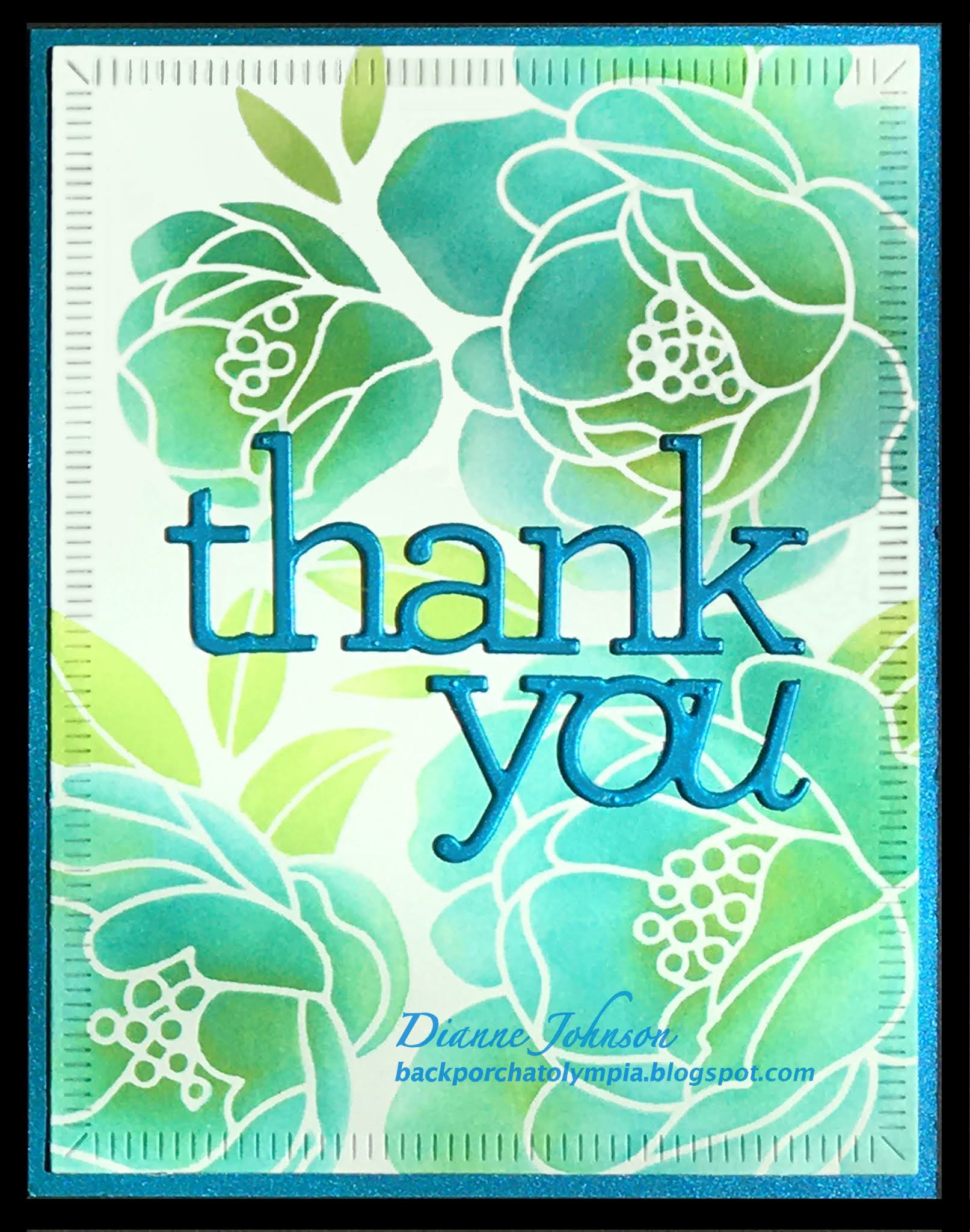 Backporch: April Cards for Charity: Thank You - Distress Blending