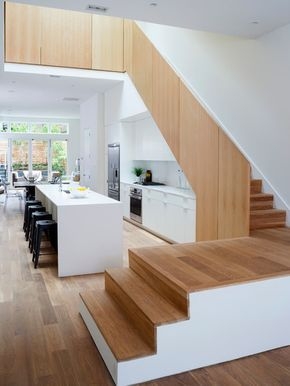 30 Elegant Kitchen Under The Stairs Design | ARA HOME