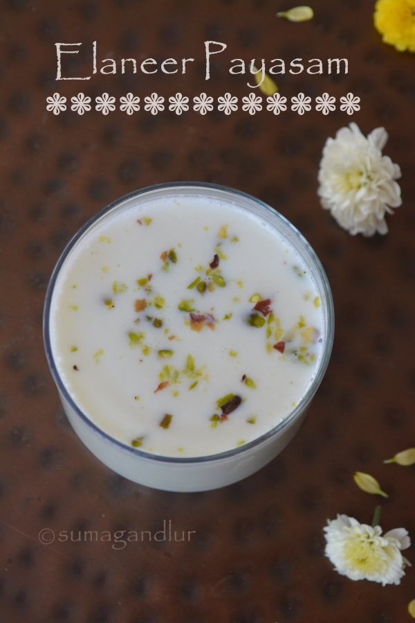 Veggie Platter: Elaneer Payasam