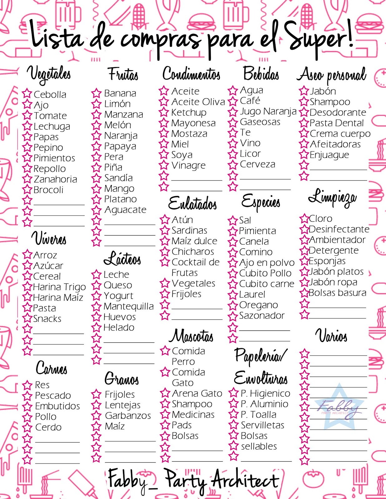 LISTA PARA EL SUPER!!