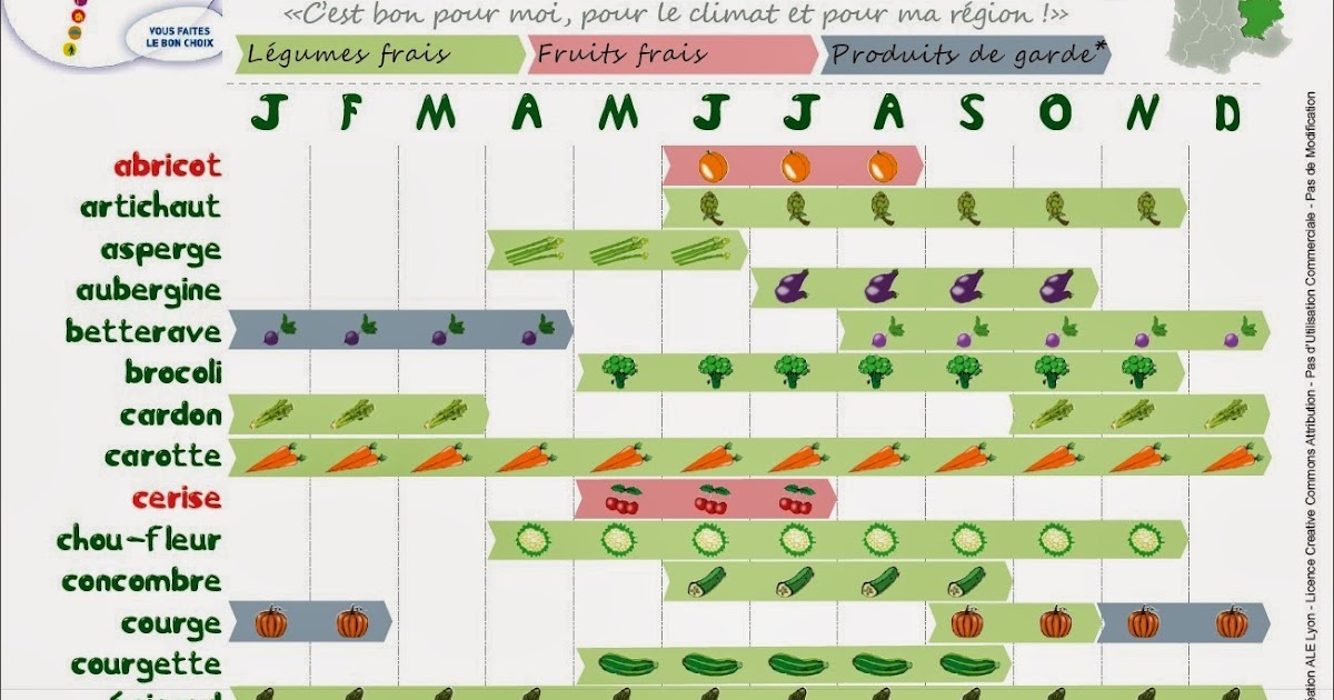 AJCAssociation Les Jardins du ChâteauLyon 5: Calendrier des fruits et ...