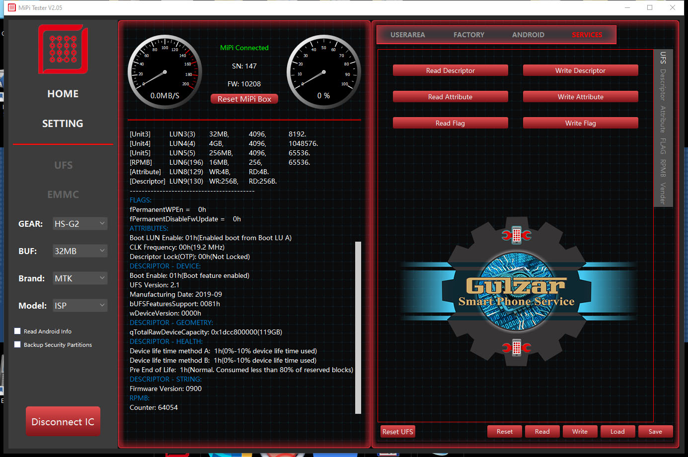 MiPi Tester V2.05 Relesed ( MiPiTester UFS EMMC Programmer )