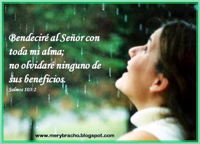 Postal Bendeciré al Señor, no olvidaré sus beneficios