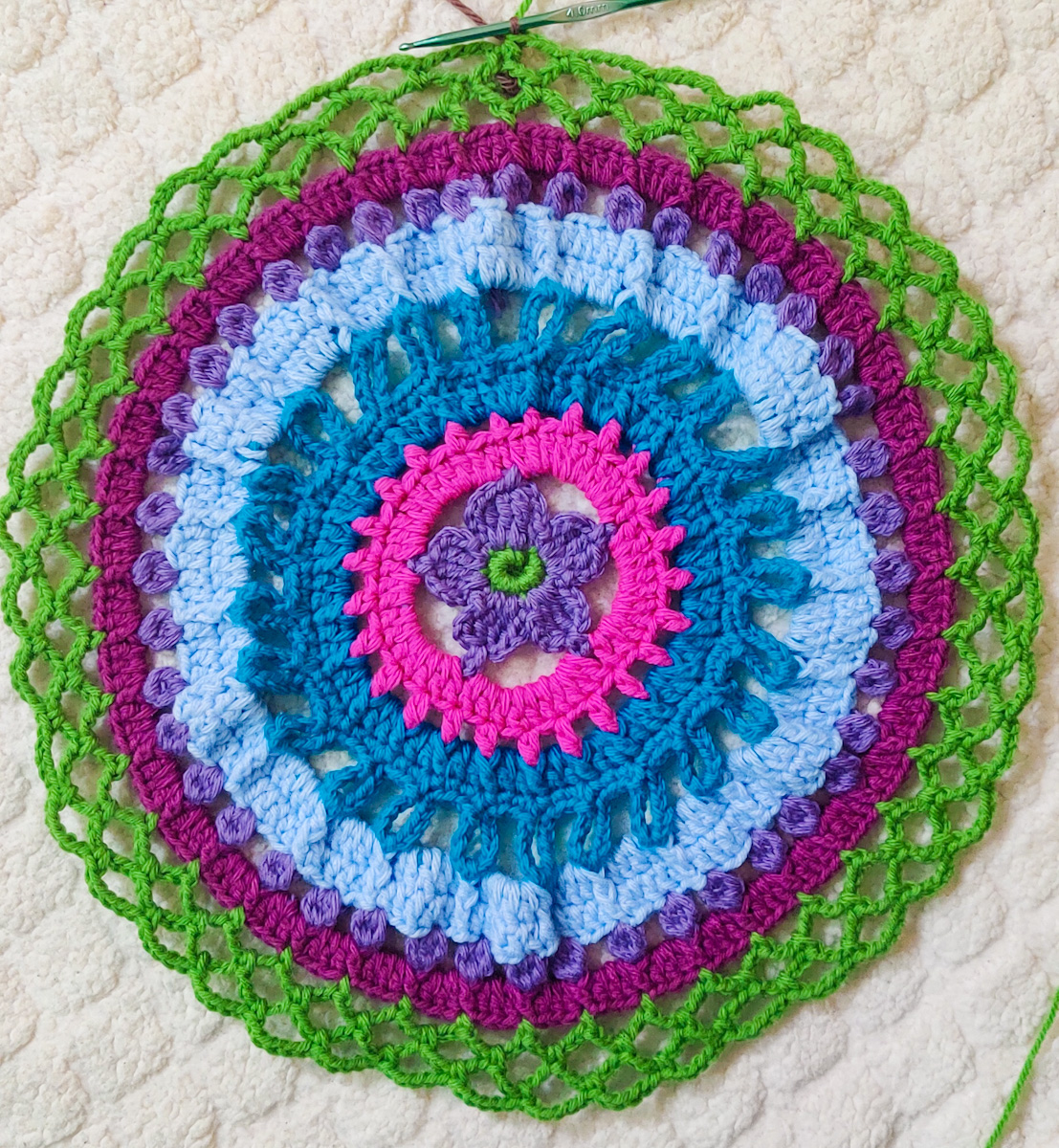 Raji's Craft Hobby: Whimsical Radiant Mandala Doily