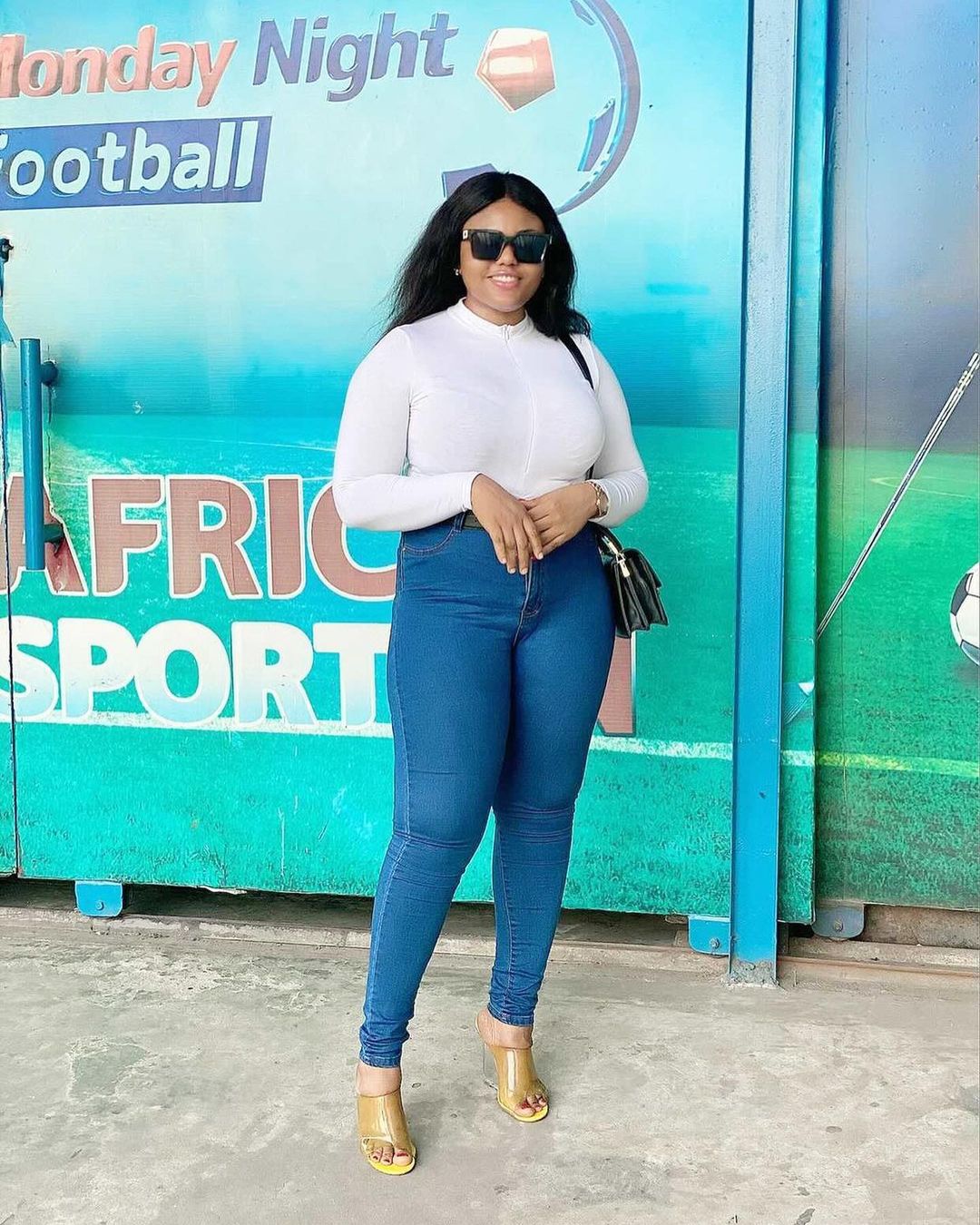 Pictures of Princess Nnenna Orji standing at about 5"3 feet tall