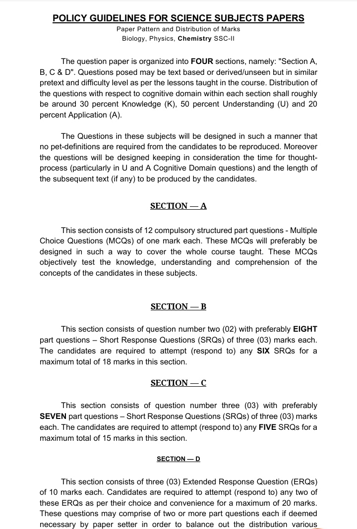 Fbise class 10 Chemistry Model Paper NEW with pattern- BOOK DOWNLOAD ...