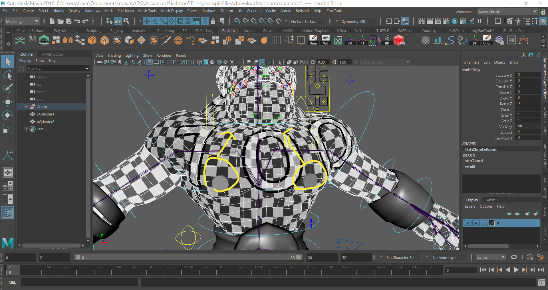 【Maya Advanced Skeleton 各種功能持續探索-2】有關Geo Attach、RootOption、segScaleComp