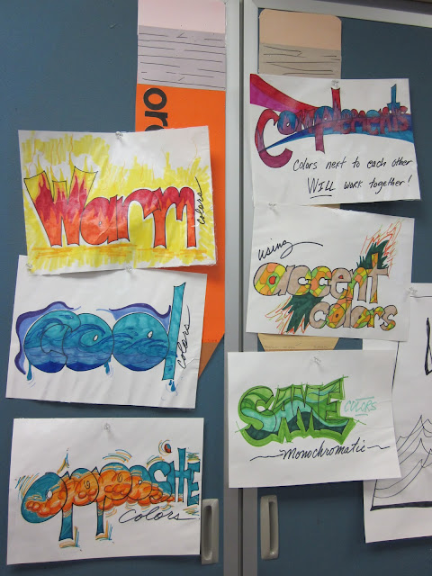 The Lenkerville Art Room: Wednesday works - 4th grade Graffiti