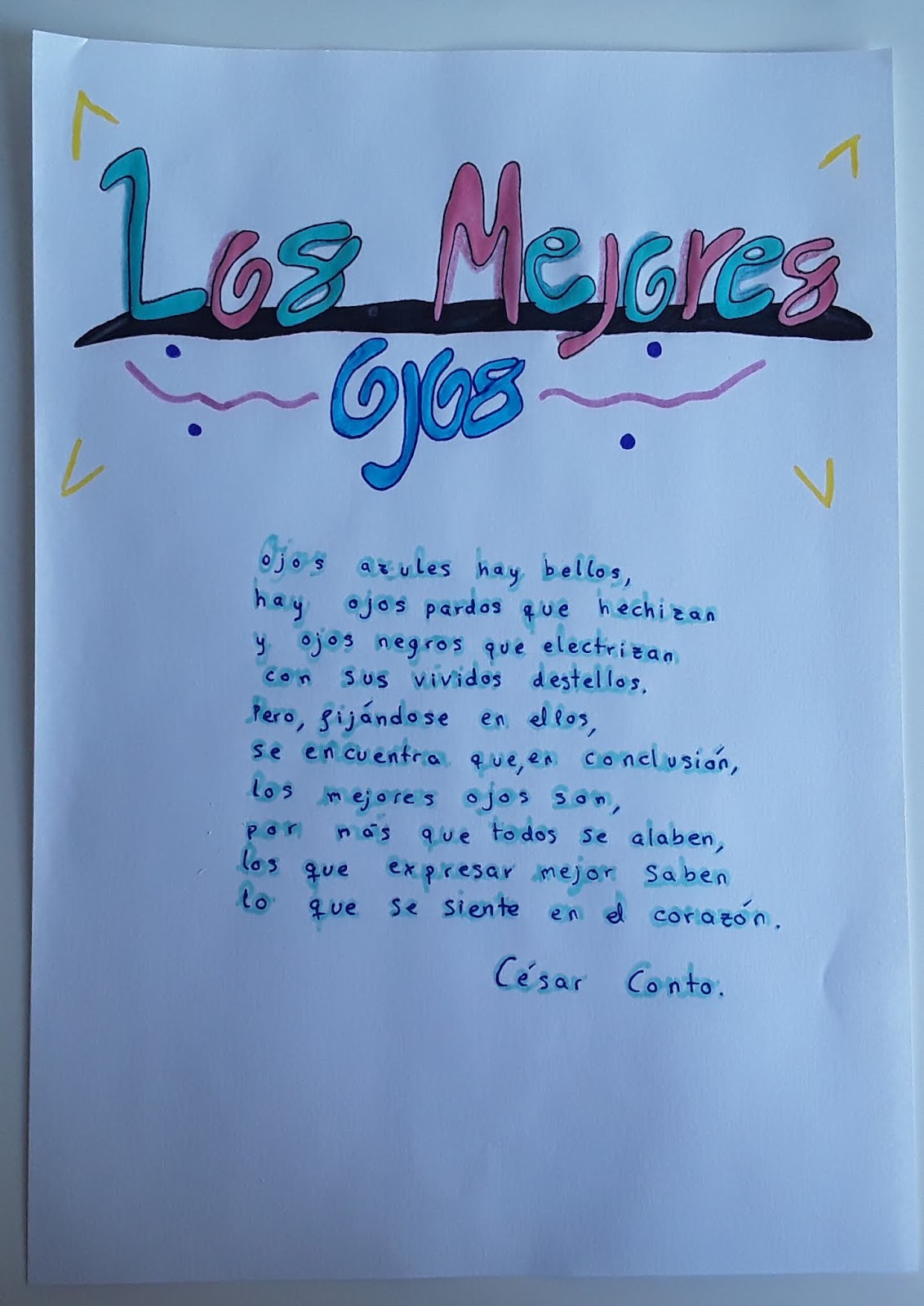 Nuestro club de lectura: POEMAS CON LETTERING 1ºC