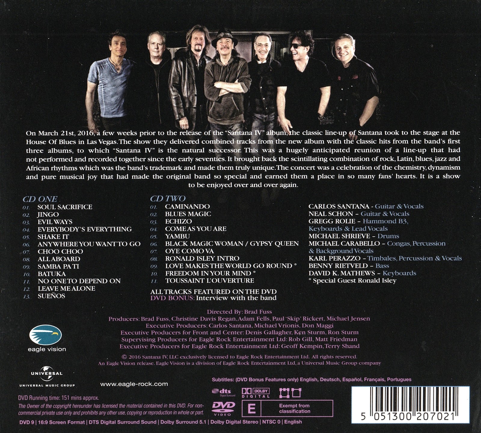 2016 Santana IV - Live At The House Of Blues Las Vegas - Santana - Rockronología