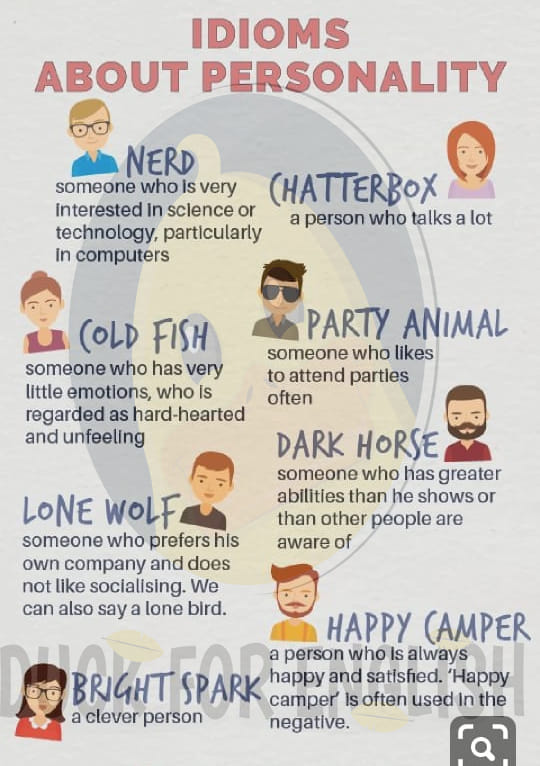 English is everywhere: Idioms about personality