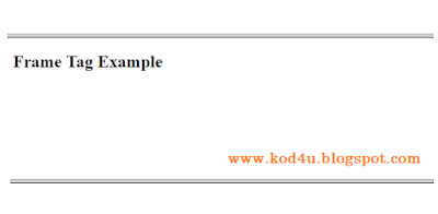 HTML Frameset Tag Example