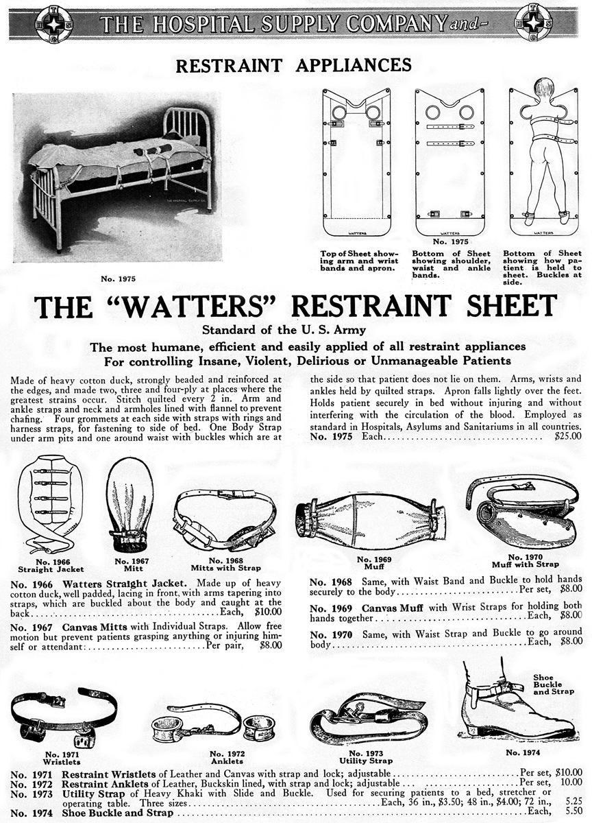 Propnomicon: Hospital and Asylum Restraints of the 1920s