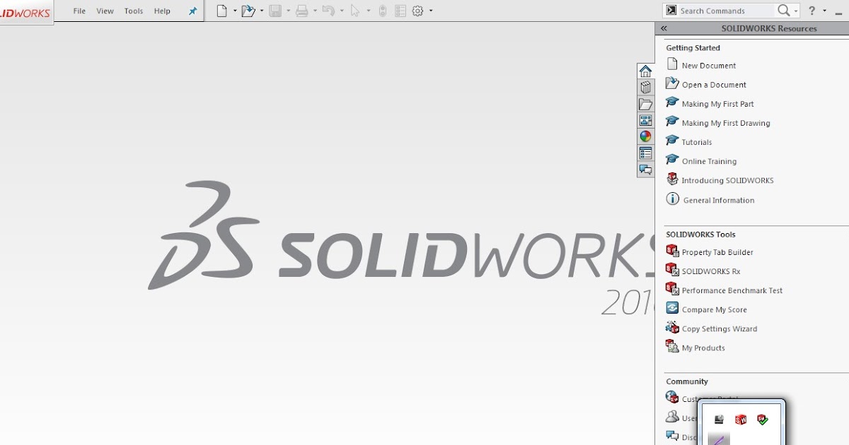 Menu & Tools solidworks
