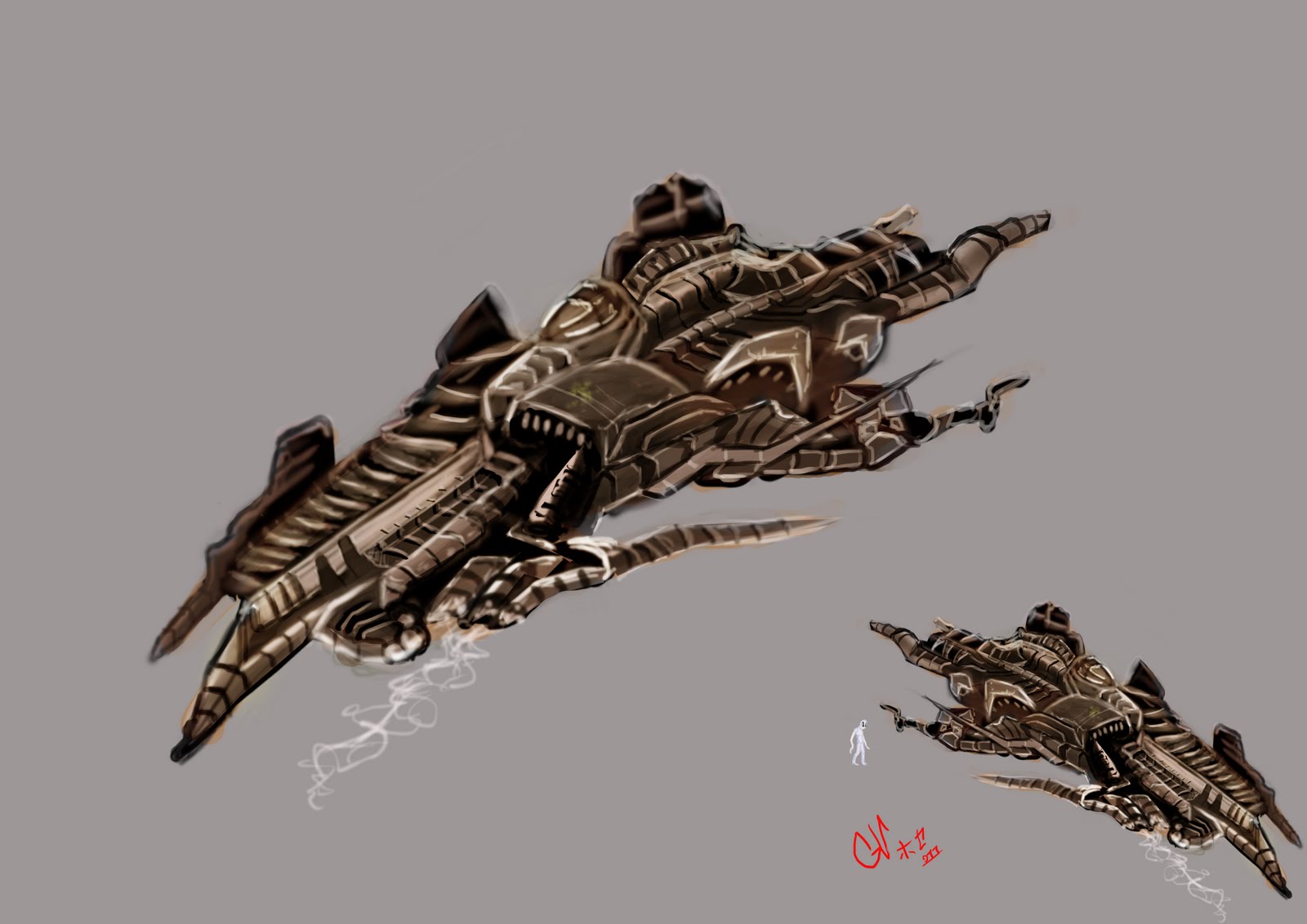 Vandrake's Drawings: Practica "Naves alienigenas"